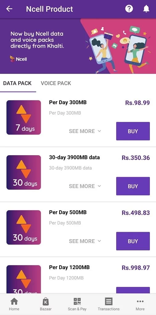 Ncell now offers various pack via POS and digital wallets - NepaliTelecom