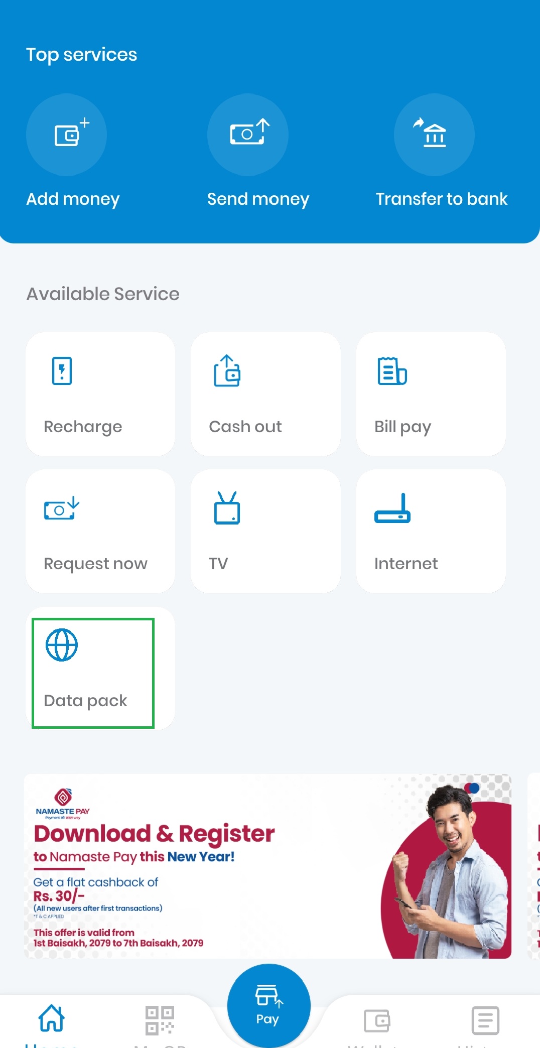 Namaste Pay Enables to Buy Ntc Data and Voice Packs - NepaliTelecom