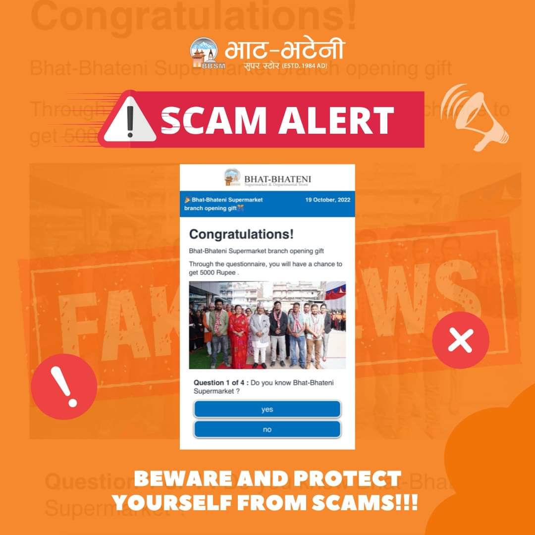 Bhatbhateni Scam is Spreading on the Internet, Be Careful