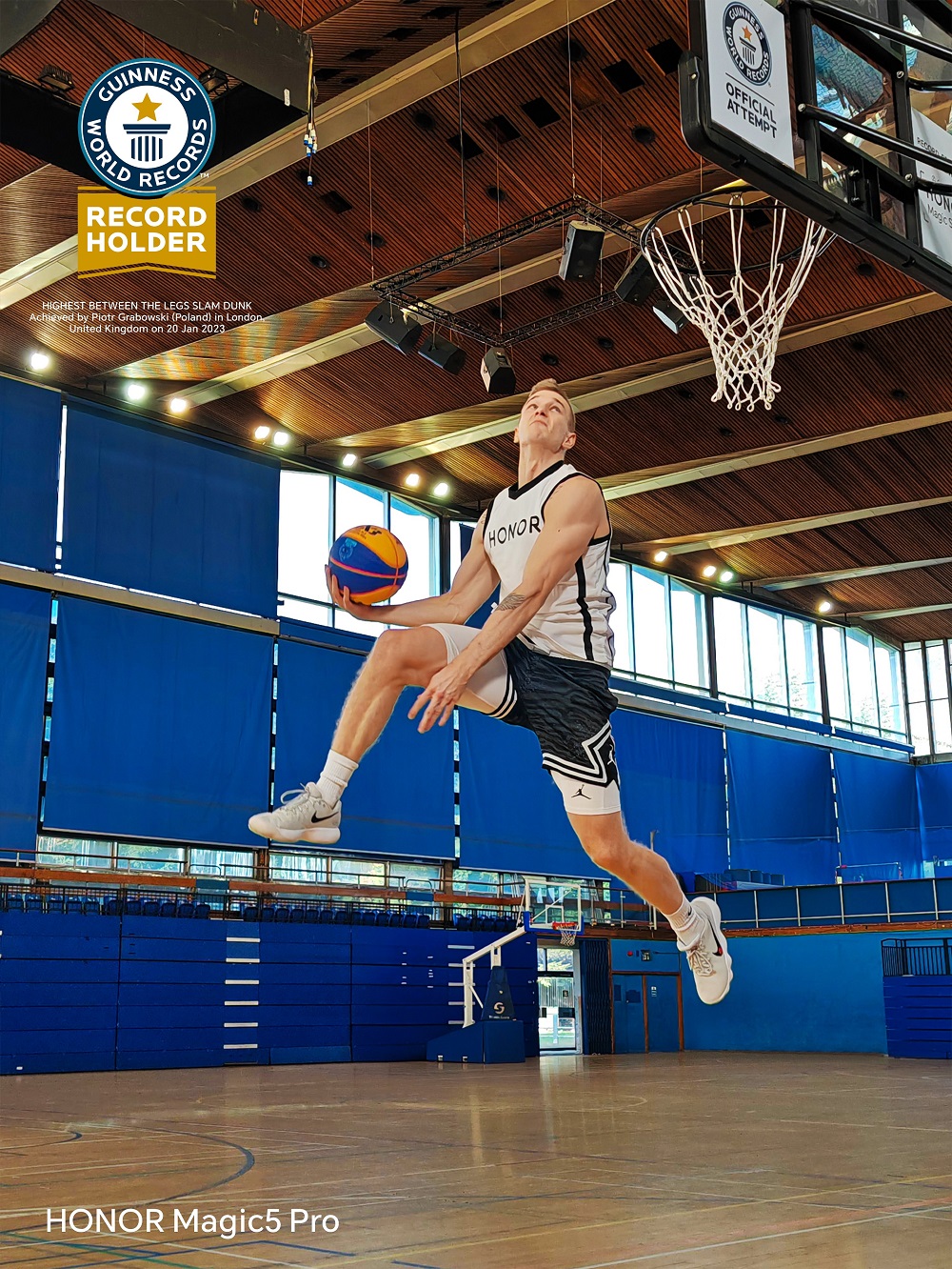 Honor Magic5 Pro AI Camera captures World record Dunk