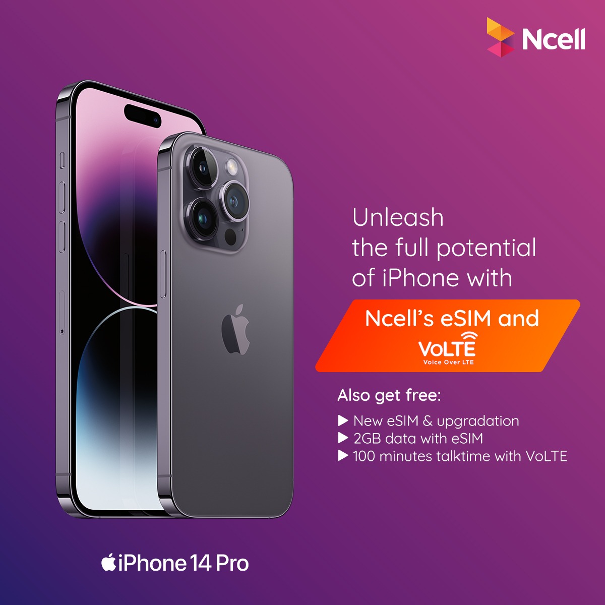 Ncell Brings VoLTE on iOS iPhones, Free eSIM Upgrade 2024