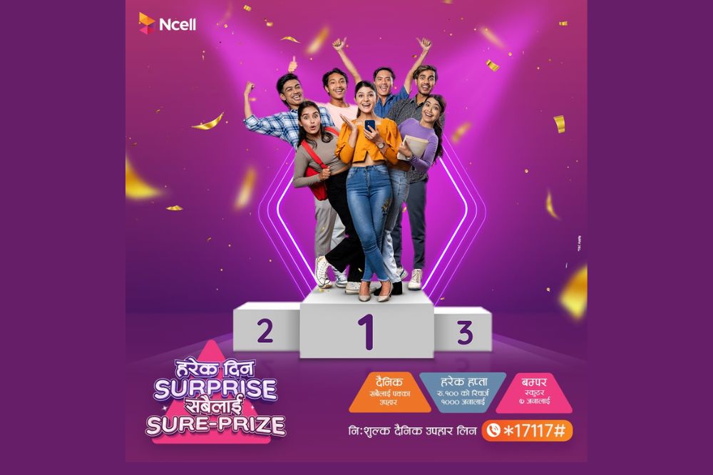 Ncell prize for every customer every day, sure-prize campaign
