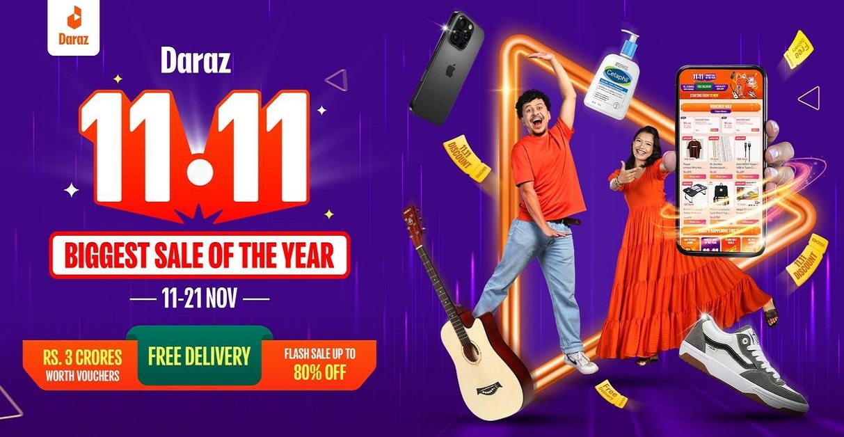 Daraz 11.11 2024 Sale: 80% Off, Mega Giveaway, Free Delivery