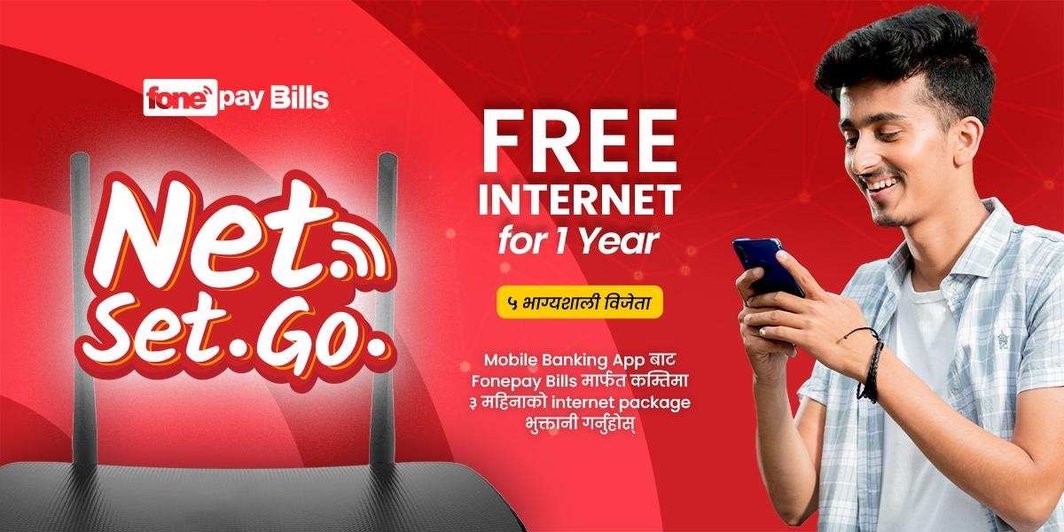 Fonepay launches "Net Set Go" offer, win 1 year of internet