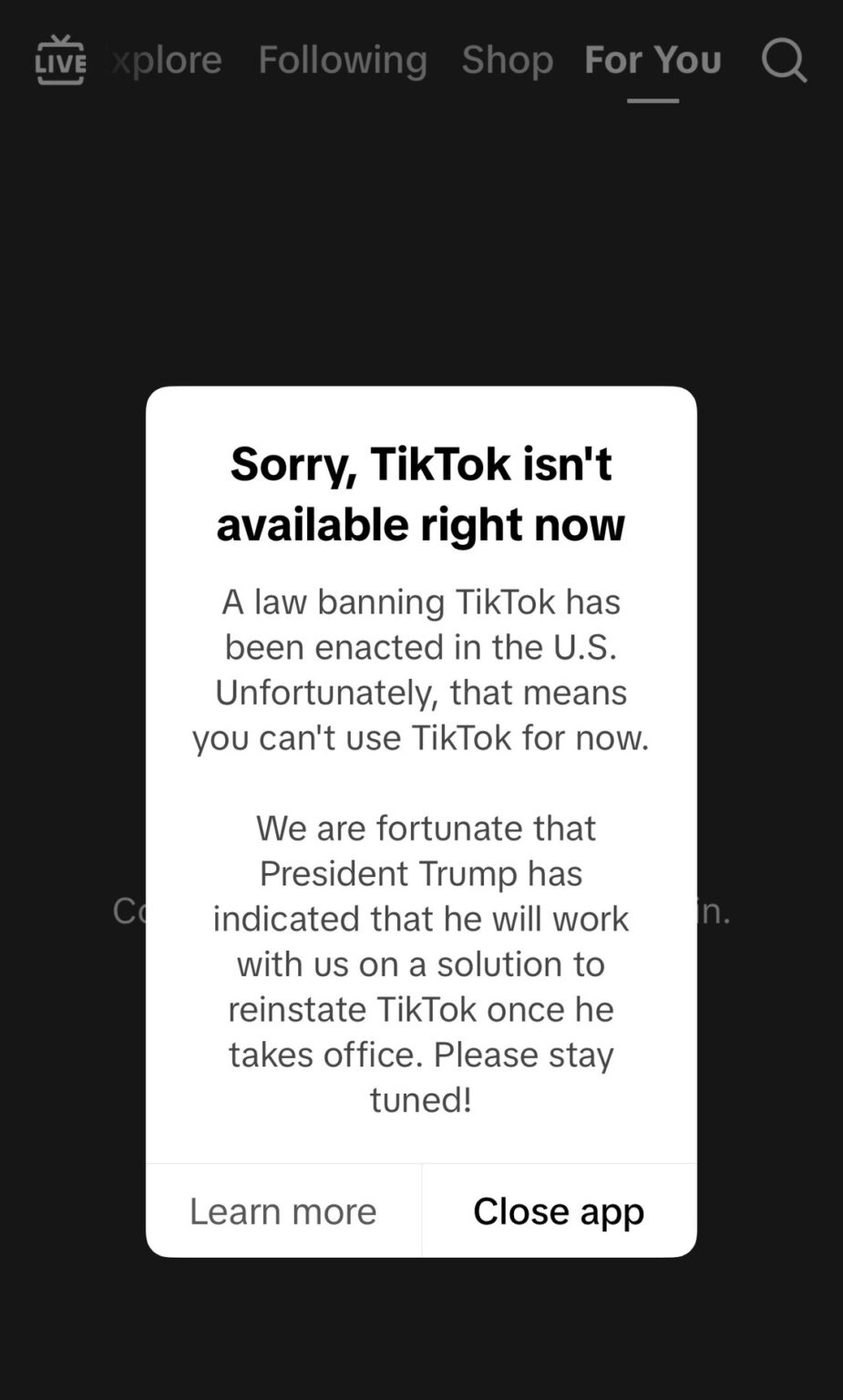 Trump reverses TikTok ban in US, service restores